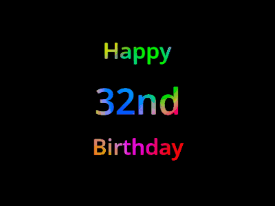 Happy 32nd Birthday GIF 132