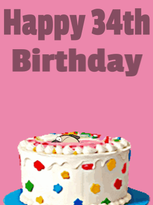 Happy 34th Birthday GIF 109