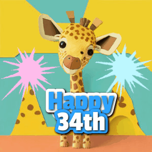 Happy 34th Birthday GIF 31
