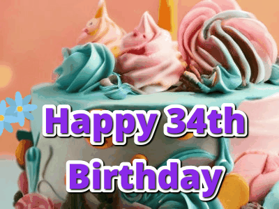 Happy 34th Birthday GIF 82