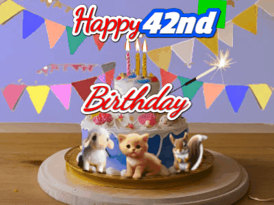 Happy 42nd Birthday GIF 79