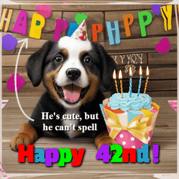 Happy 42nd Birthday GIF 89