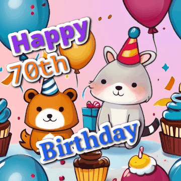 Happy 70th Birthday GIF 122