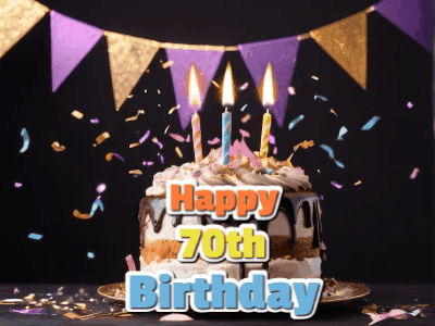 Happy 70th Birthday GIF 78