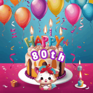 Happy 80th Birthday GIF 160