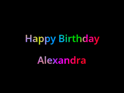 Happy Birthday Alexandra GIF 125