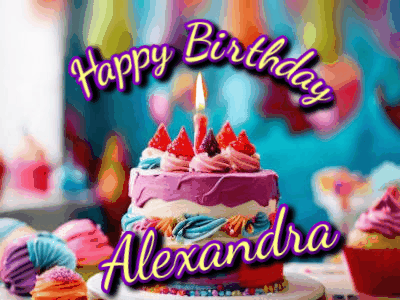 Happy Birthday Alexandra GIF 24