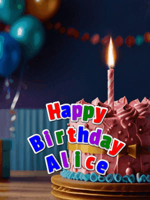 Happy Birthday Alice GIF 100