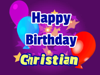 Happy Birthday Christian GIF 15