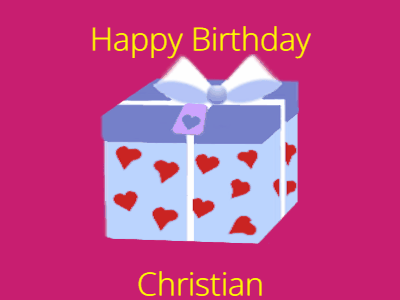Happy Birthday Christian GIF 8