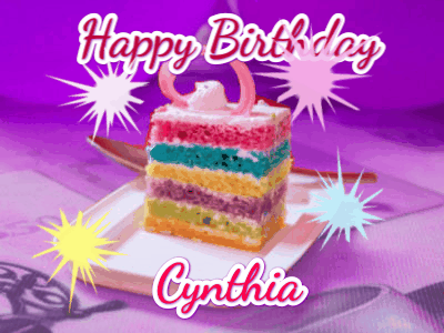 Happy Birthday Cynthia GIF 133