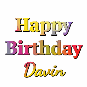 Happy Birthday Davin GIF 155