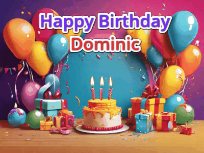 Happy Birthday Dominic GIF 151
