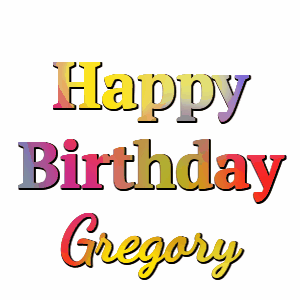 Happy Birthday Gregory GIF 154