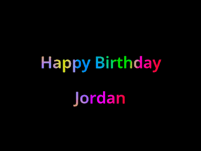 Happy Birthday Jordan GIF 124
