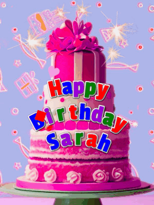 Happy Birthday Sarah GIF 46