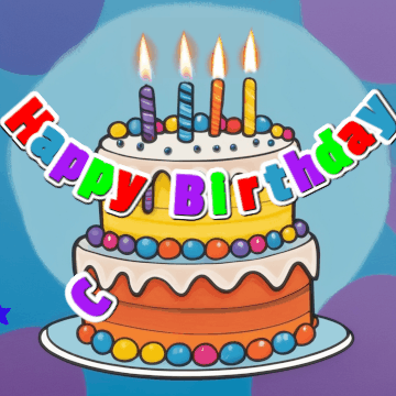 Birthday Cake GIF, birthday-423 @ Editable GIFs