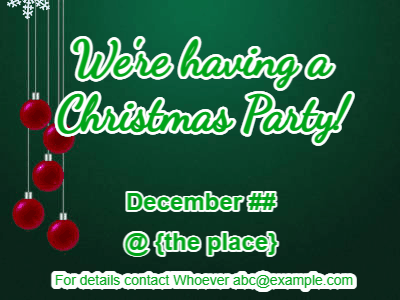 Christmas Party Invitation, christmas-invite @ Editable GIFs